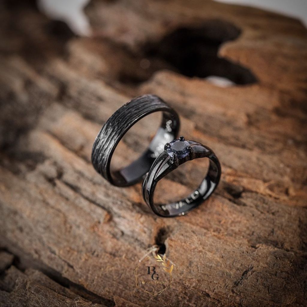 Jual Rustic Ring Bahan Perak Silver Finishing Full Black With Onyx ...