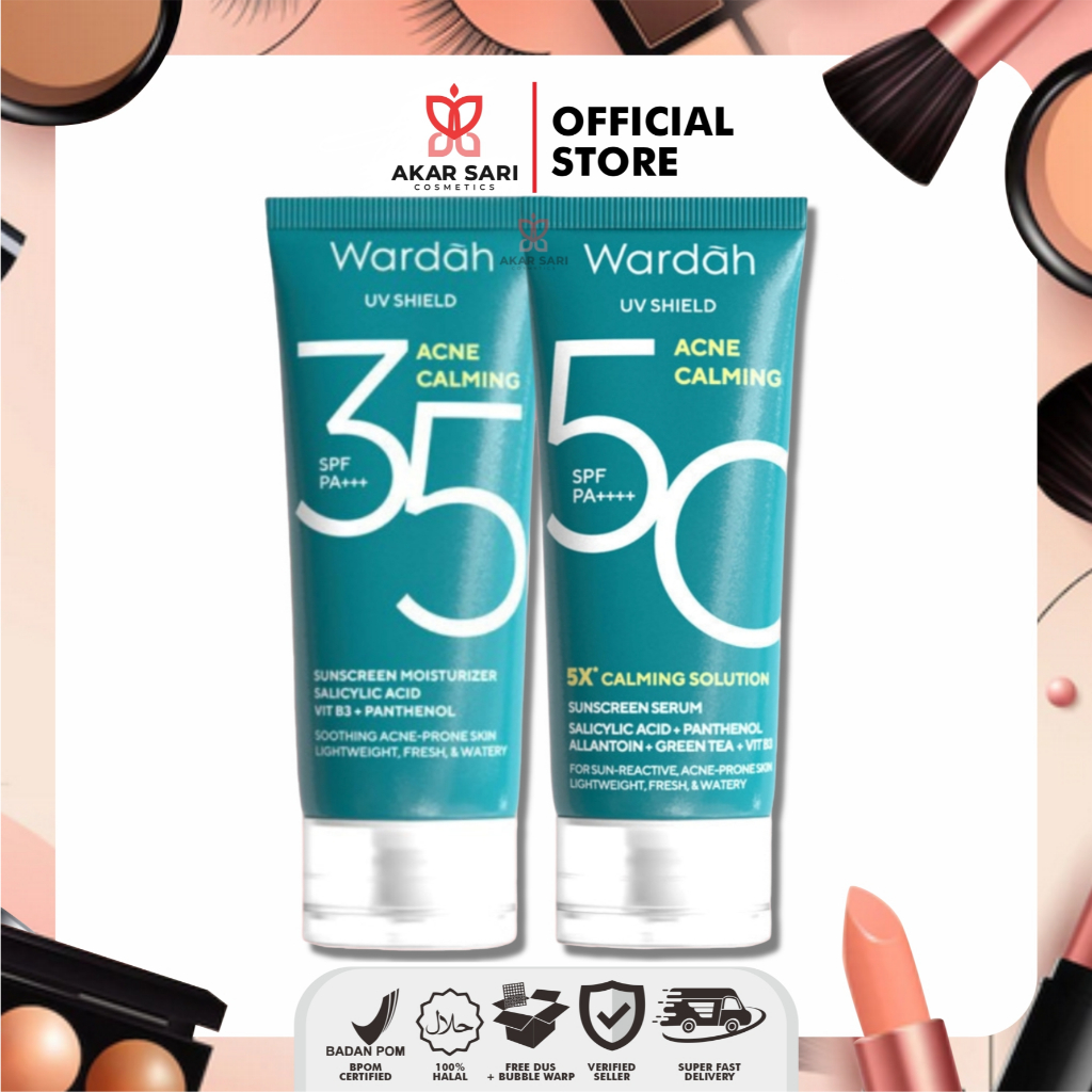 Jual WARDAH UV SHIELD ACNE CALMING SUNSCREEN SERUM SPF 50 PA++++ | 35 PA++++ - 25 ml | 35ml | 40 ...