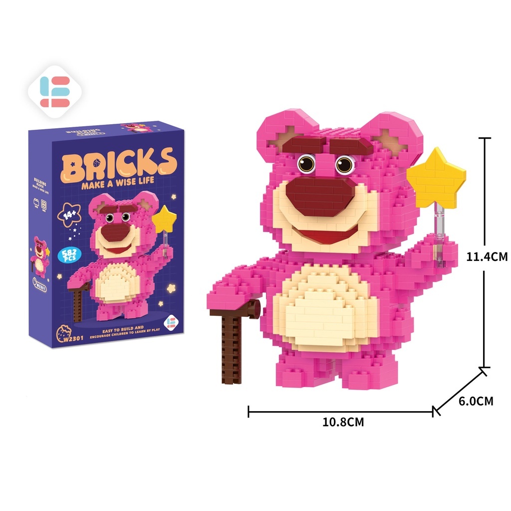 Jual LELE Mainan Bricks Lotso Edukasi Karakter Kartun Mainan Balok DIY ...