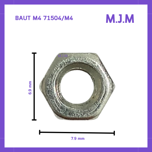 Jual Mur M4 Putih /M4 Hex Nut Stainless Steel 4mm M.J.M-71504/M4 ...