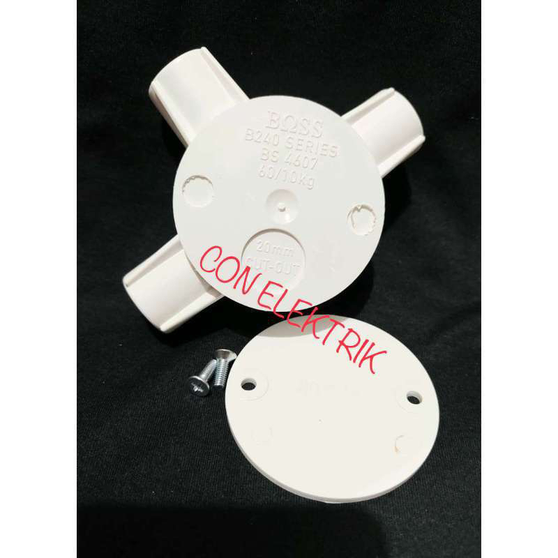 Jual T-dus Boss cabang 3 conduit 20mm ( sudah termasuk tutup dan baut ...