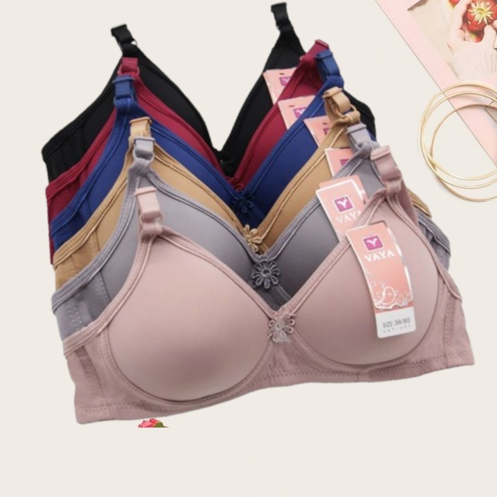 Jual Pakaian Dalam Wanita Bra Vaya AS Tanpa Kawat Cup A | BH Tanpa ...