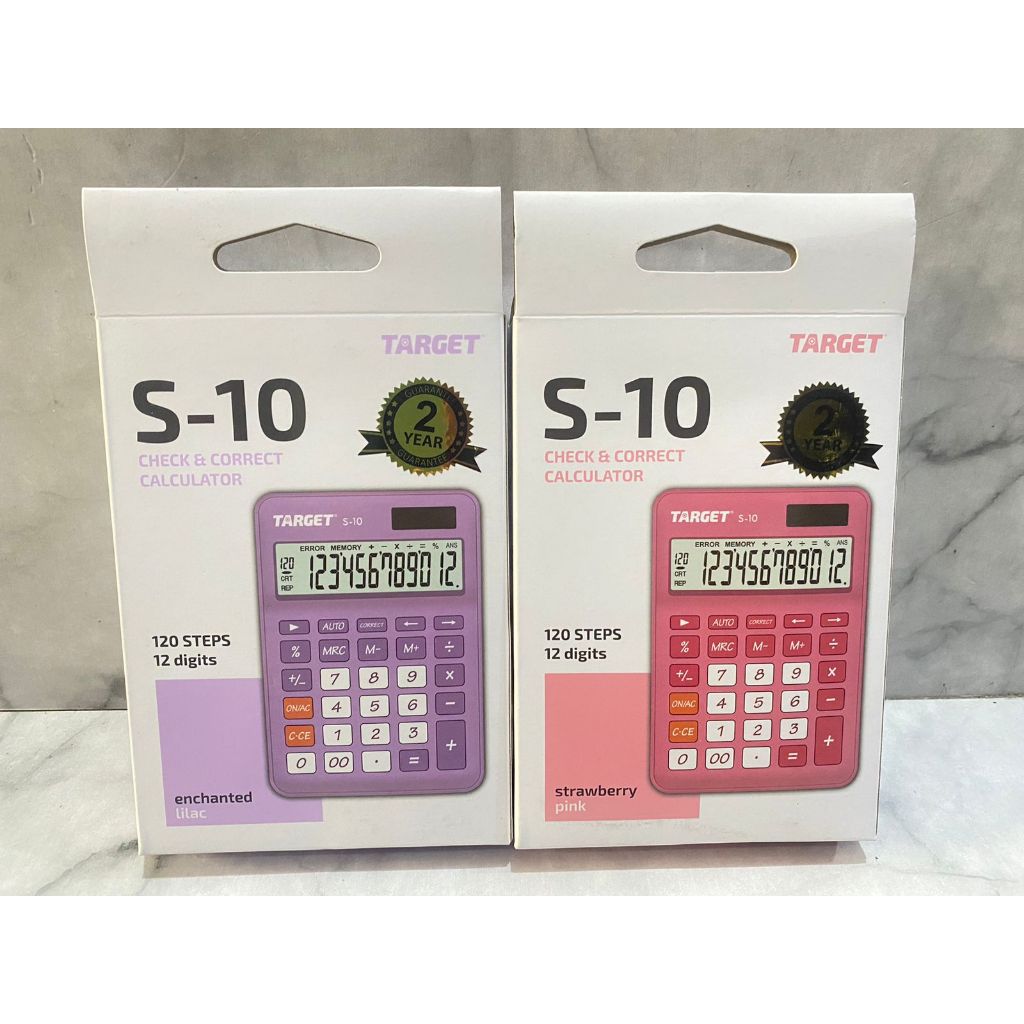 Jual Kalkulator Target S 10 - Dekstop Calculator - 12 Digit Warna Pastel Check Correct | Shopee ...