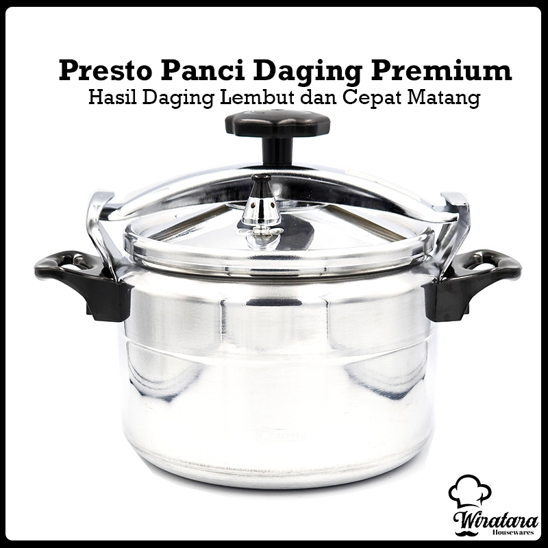 Jual CALYPSO Presto Daging Aluminium Premium 5 - 7 - 9 Liter | Panci Pressure Cooker | Shopee ...