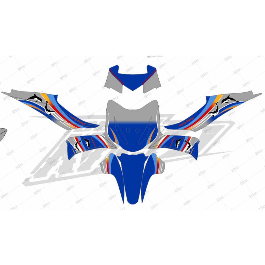 Jual Decal Sticker Honda Revo Striping Honda Revo Racing Decal revo ...