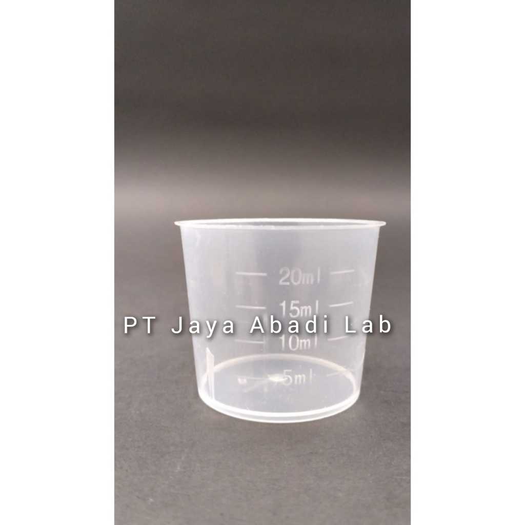 Jual beaker glass plastic gelas ukur plastik gelas takar 15 - 20ml 20 ...