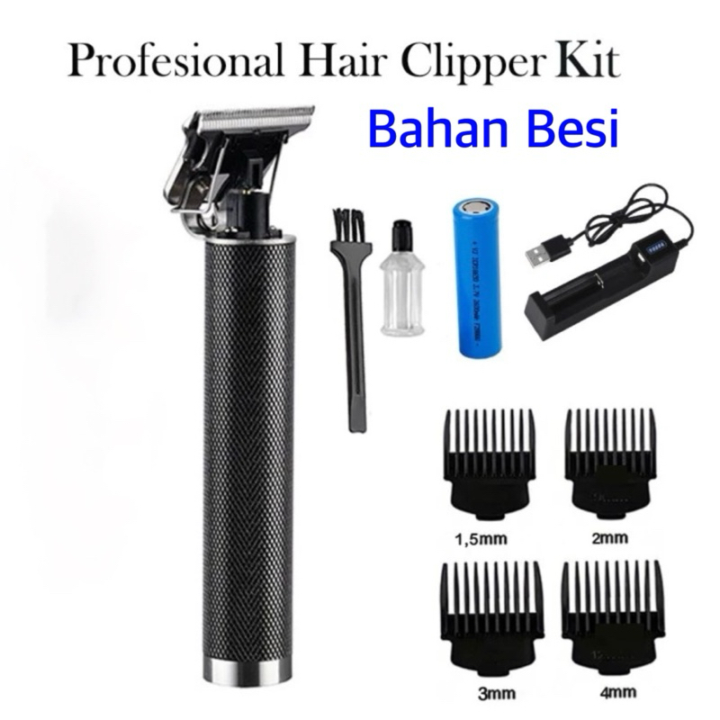 Jual Cukuran Rambut T9 Professional Hair Clipper Pemotong Elektrik Cas ...
