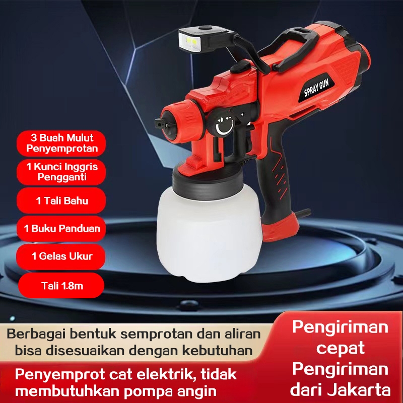 Jual Electric Spray Gun Cordless LED 550W semprot cat listrik gun cat ...