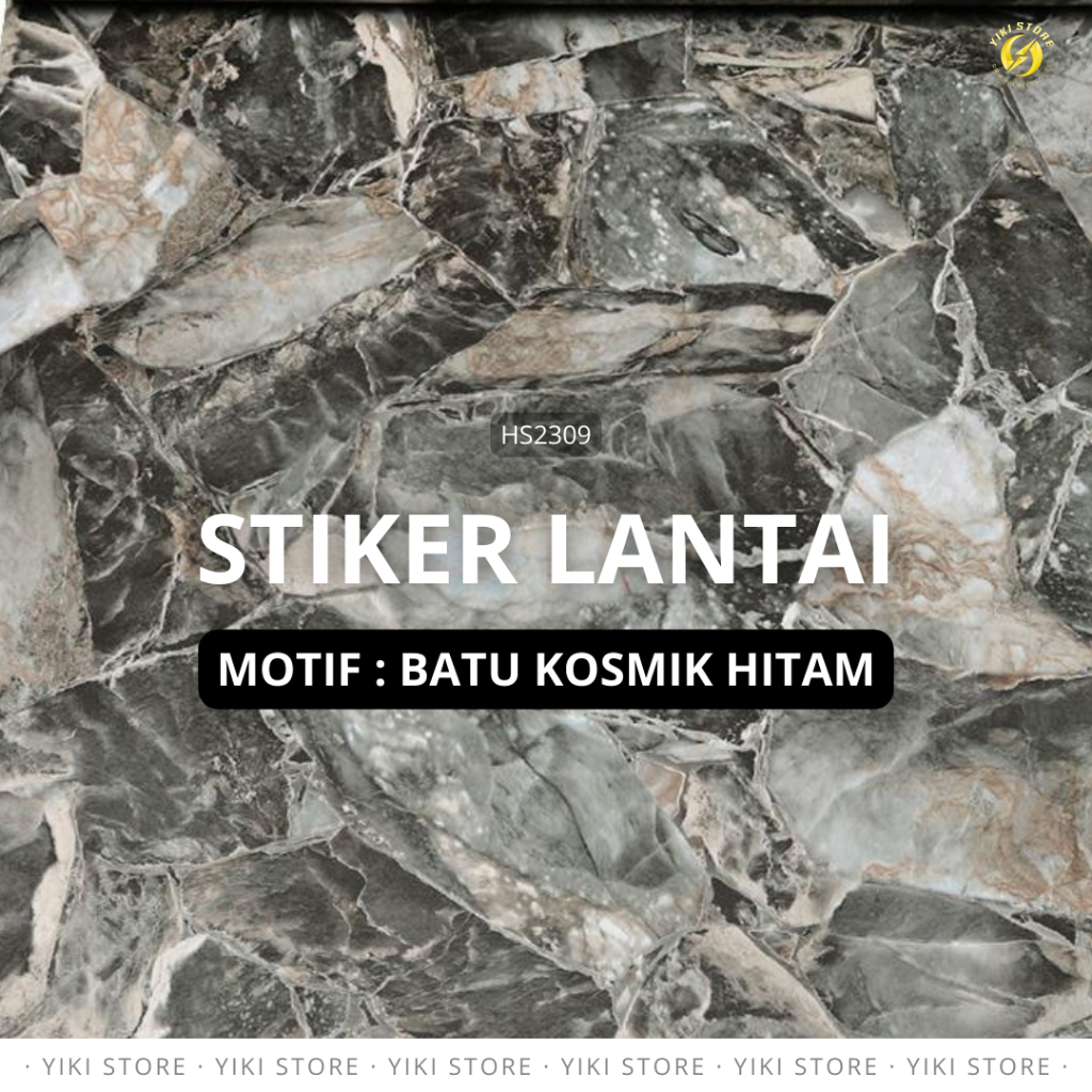 Jual Stiker Lantai & Dinding motif BATU ALAM KOSMI HITAM | Wallpaper ...