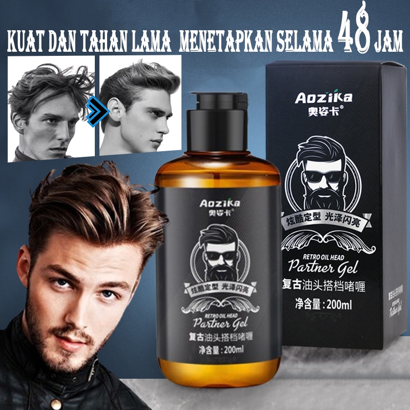 Jual Minyak Rambut Pria 200ml Cepat Mengatur Gel Rambut Tahan Lama ...
