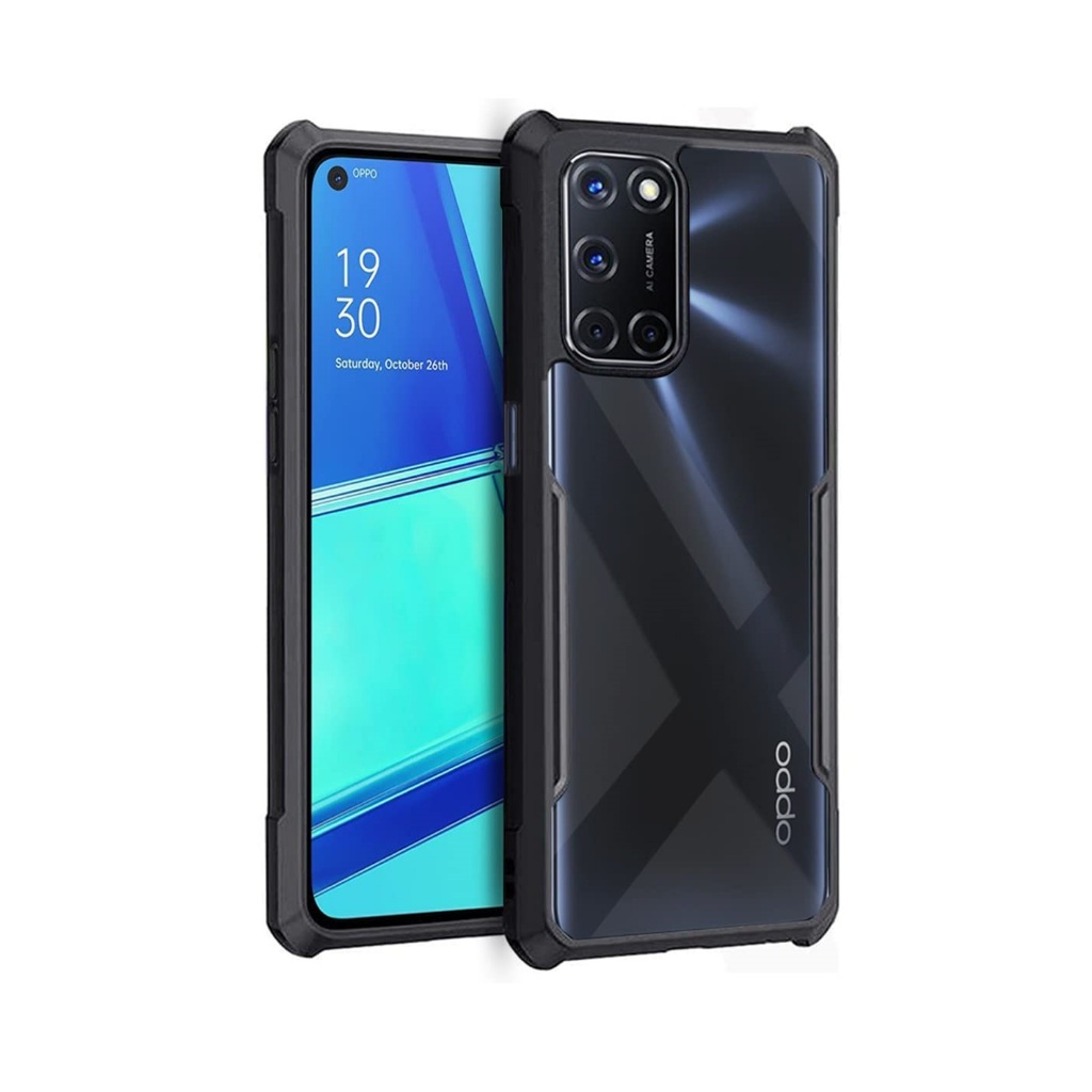 Jual Case OPPO A92 Fusion Armor Shockproof Transparent | Shopee Indonesia