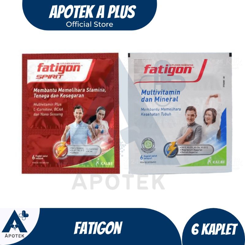 Jual Fatigon Multivitamin dan Mineral 1 Strip 6 Kaplet Salut Selaput ...