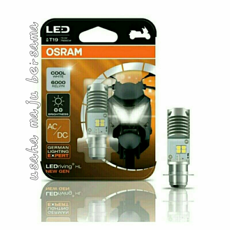 Jual Lampu LED PUTIH motor depan matic bebek bohlam OSRAM AC DC P15d-25-1 T19 M5 H6 12V 7935CW ...