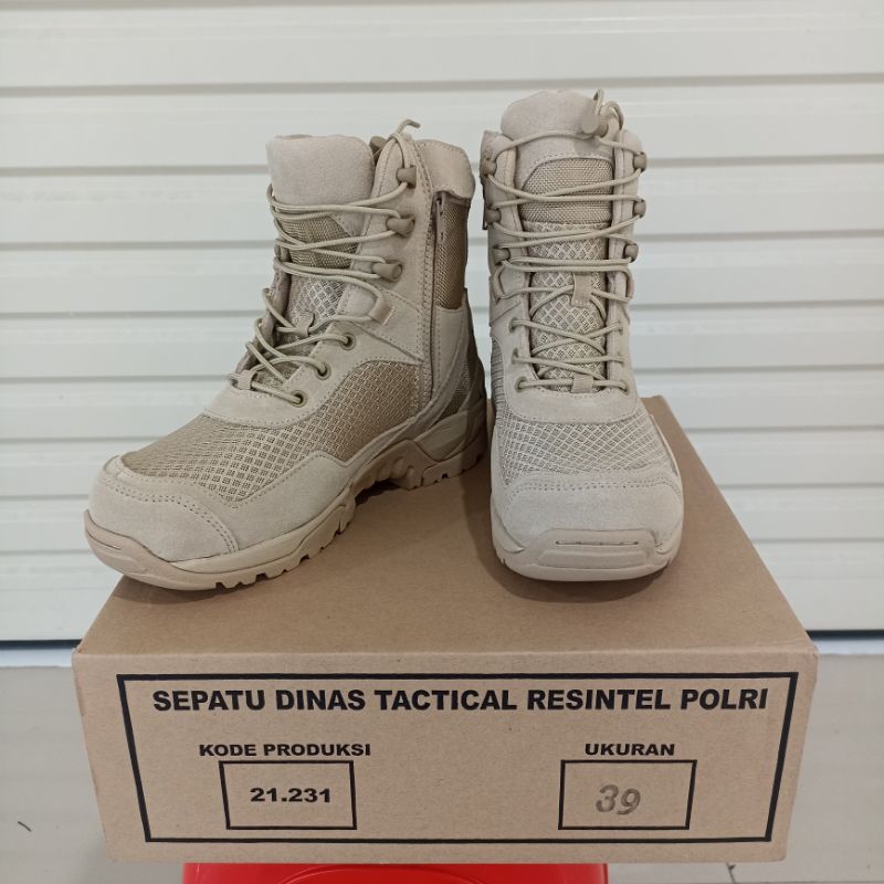 Jual SEPATU DINAS TACTICAL RESINTEL POLRI | Shopee Indonesia
