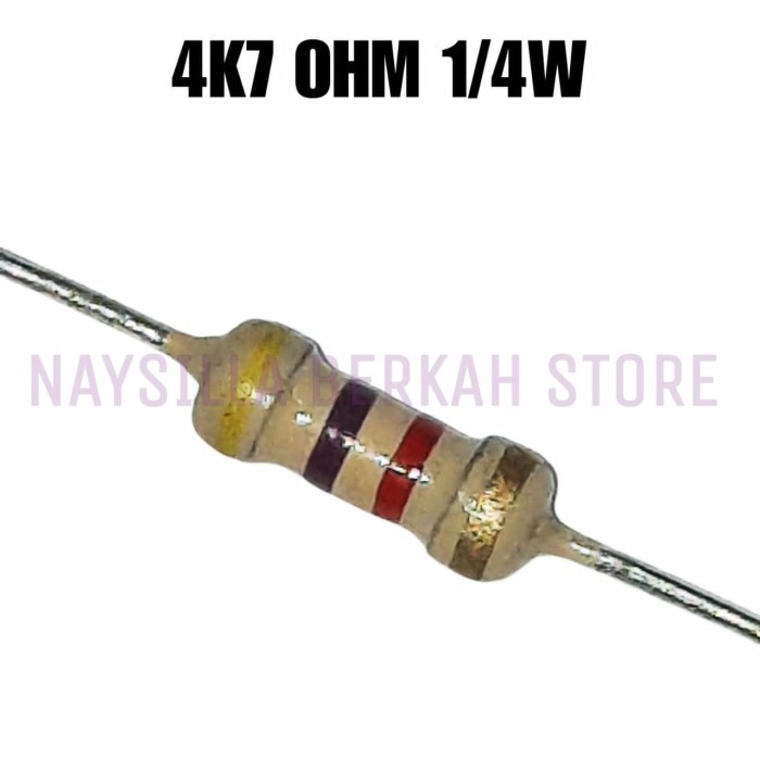 Jual 50X RESISTOR 4K7 OHM 1/4W - DAPAT 50 PCS RESISTOR | Shopee Indonesia