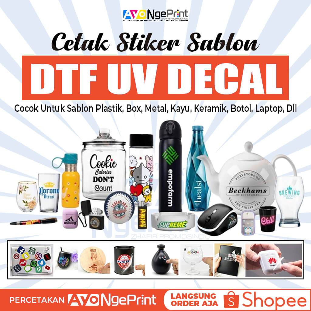 Jual Cetak Stiker DTF UV Decal Kering / Print Sticker UV Timbul ...