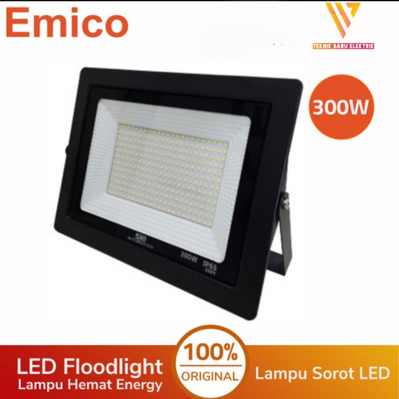 Jual LAMPU SOROT 100W 200W 300W 220V EMICO LED 200 WATT TAMAN HIAS OUTDOOR WATERPEOOF SNI ...