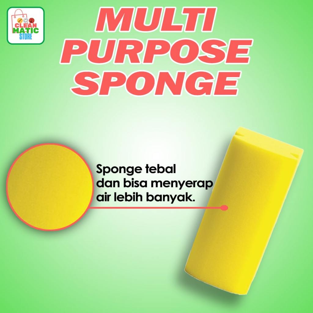 Jual Clean Matic - MULTI PURPOSE SPONGE ( SPON SERBA GUNA ) | Shopee ...