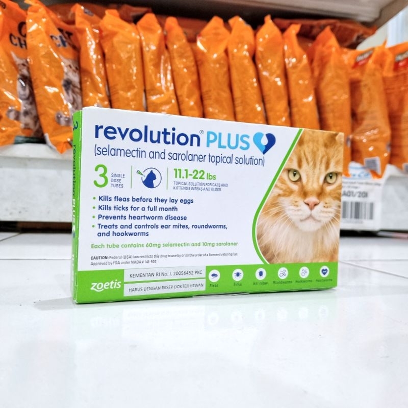 Jual Revolution Plus Cat Hijau 11.1-22 Lbs - tetes kutu kucing | Shopee ...