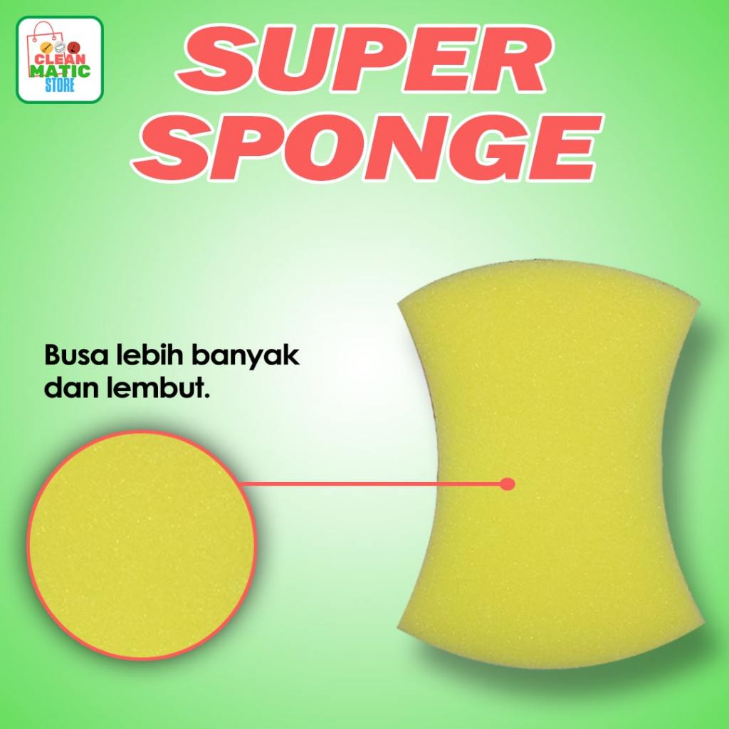 Jual SUPER SPONGE ( Spons Cuci Piring Ekonomis ) | Shopee Indonesia