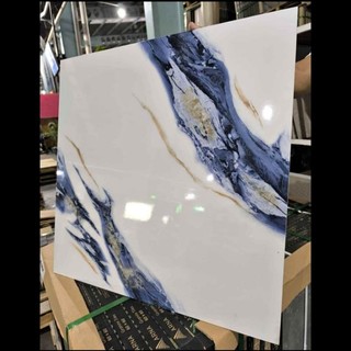 Jual granit lantai 60x60 arna tile Lokal amreta blue putih marble biru ...
