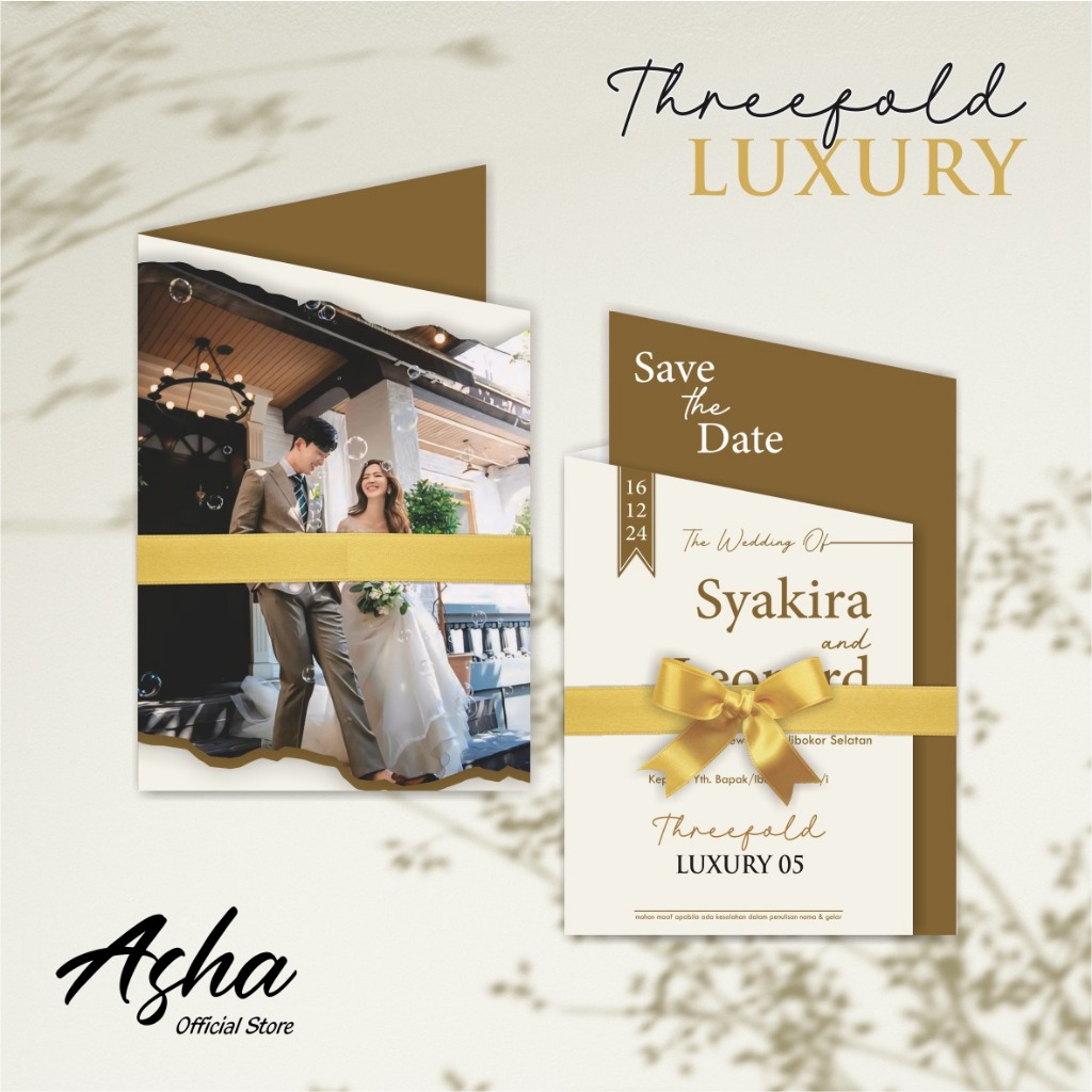 Jual UNDANGAN NIKAH GLOSSY PREMIUM THREEFOLD CUSTOM - UNDANGAN ...