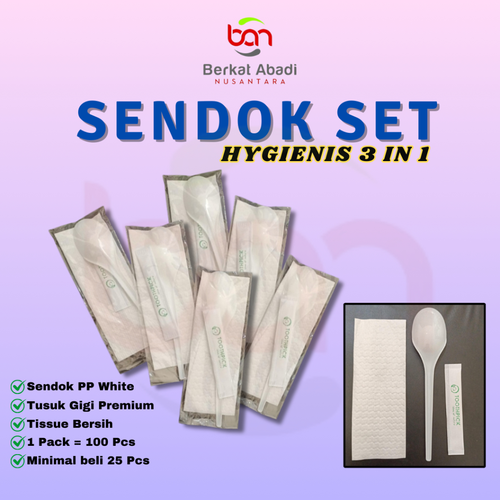 Jual SENDOK SET PLASTIK TISU TUSUK GIGI / SET SENDOK PLASTIK MURAH ...