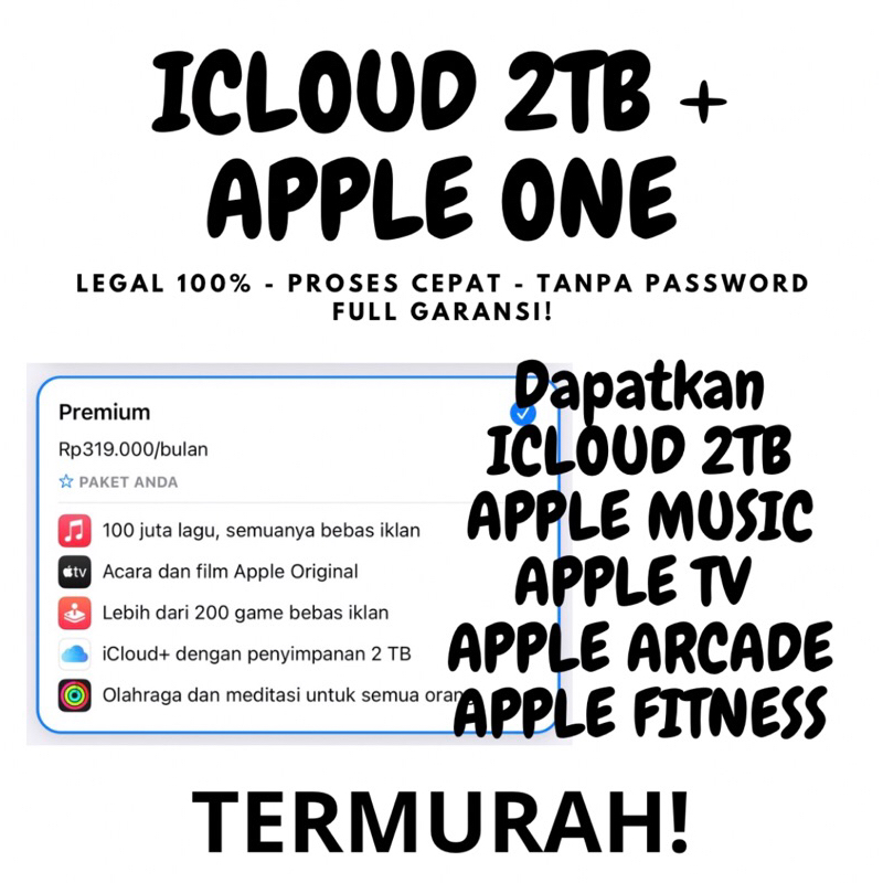 Jual iCloud 2TB Permanent Full Garansi! - Family Sharing | Shopee Indonesia