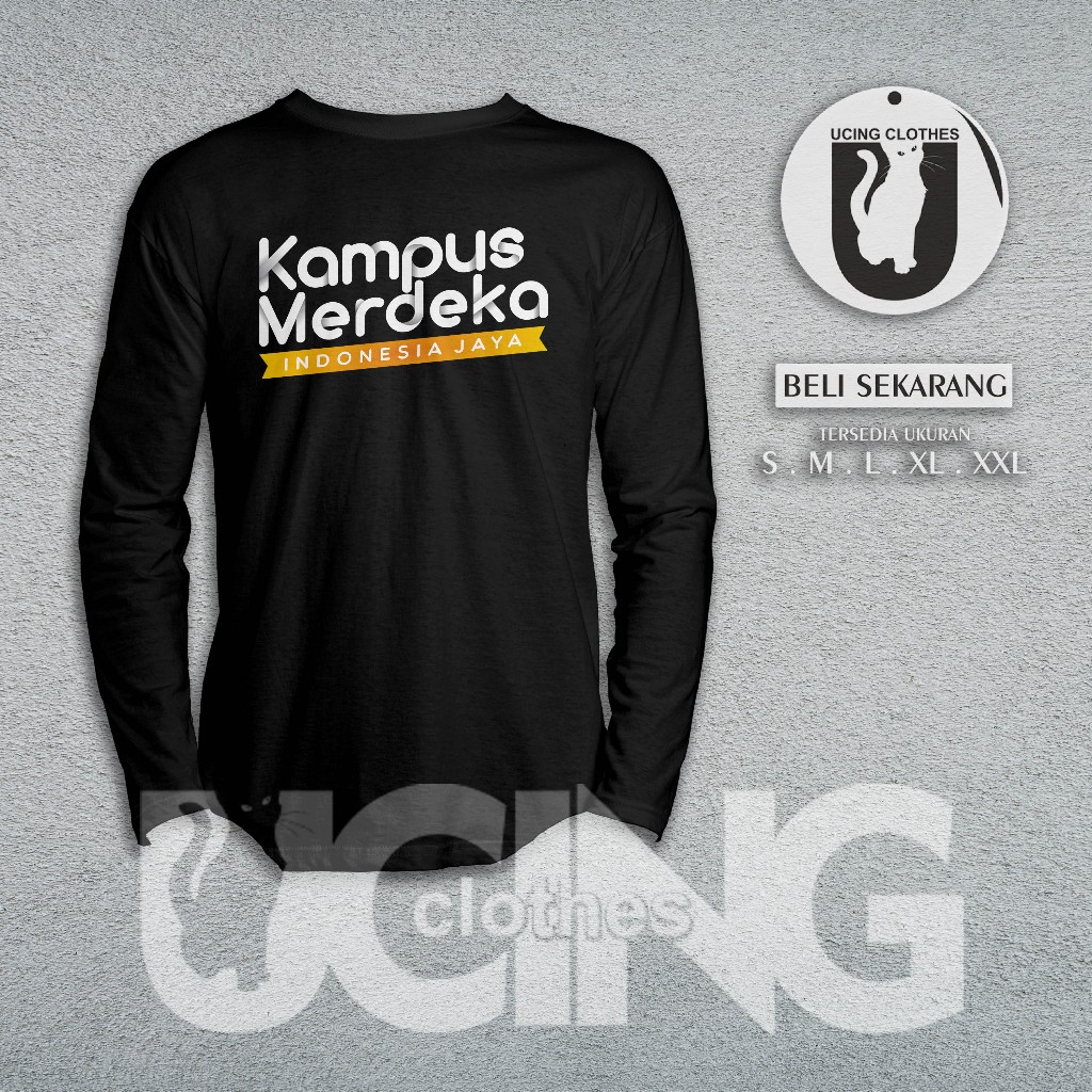 Jual Kaos Baju Kampus Merdeka Indonesia Jaya Lengan Panjang Kaos Distro ...