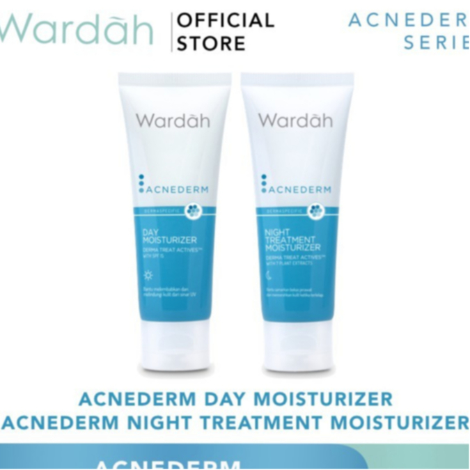 Jual WARDAH ACNEDERM ACNE DAY/NIGHT MOISTURIZER#WARDAH ACNEDERM PAKET 3 ...