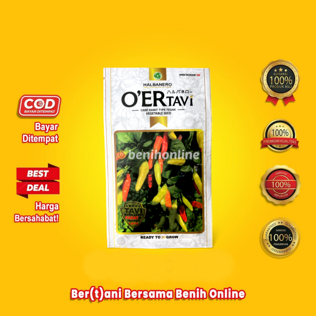 Jual BENIH CABAI RAWIT TIPE TEGAK OER TAVI 10 GRAM halbanero | Shopee ...