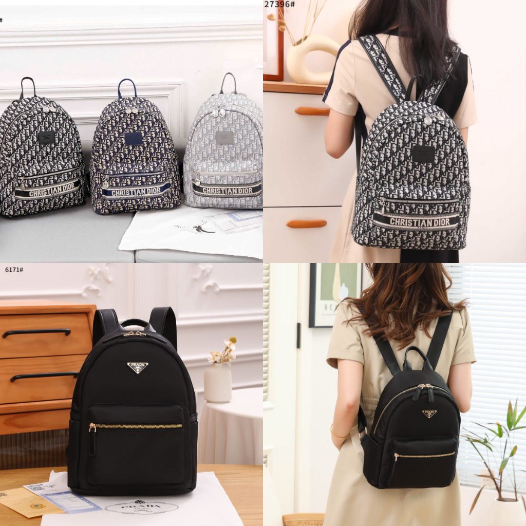 Jual Tas Ransel Wanita #27396 / 6171 Nylon dan Canvas Backpack Branded ...