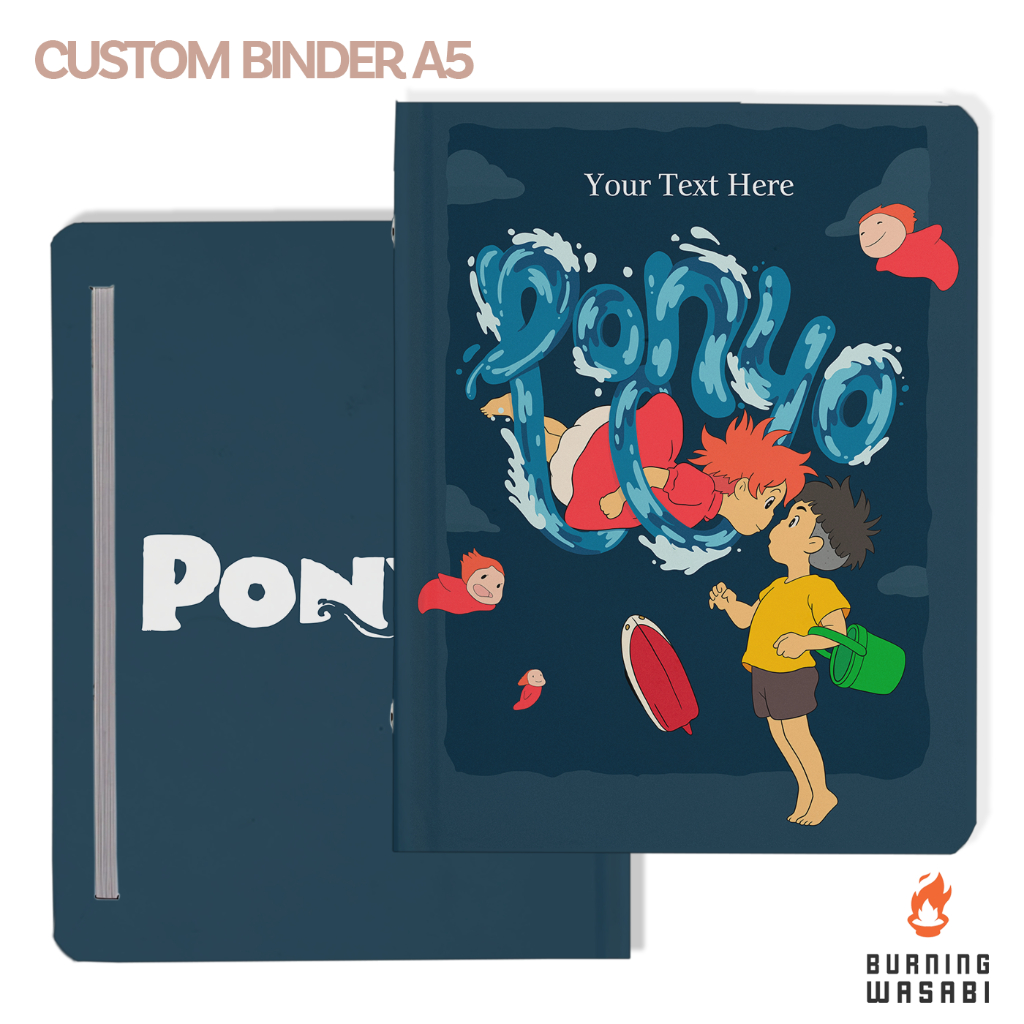 Jual Binder Ponyo Anime Studio Ghibli Aesthetic A5 Ring Custom Nama ...