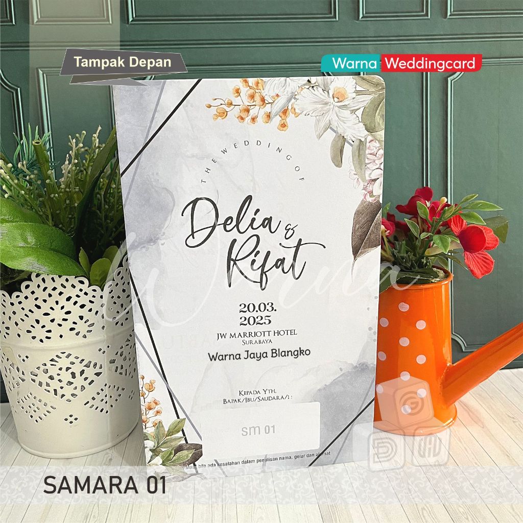 Jual Undangan Pernikahan Murah Elegan / SAMARA SM 01 / Blangko Undangan ...