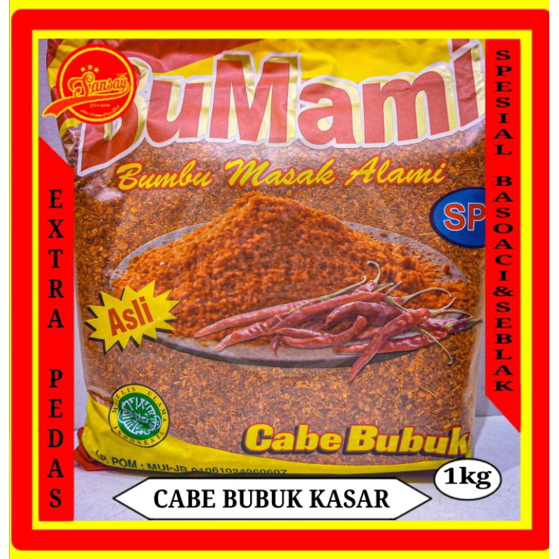 Jual CABAI/CABE GILING BUBUK KASAR/HALUS BUMAMI 1KG | Shopee Indonesia