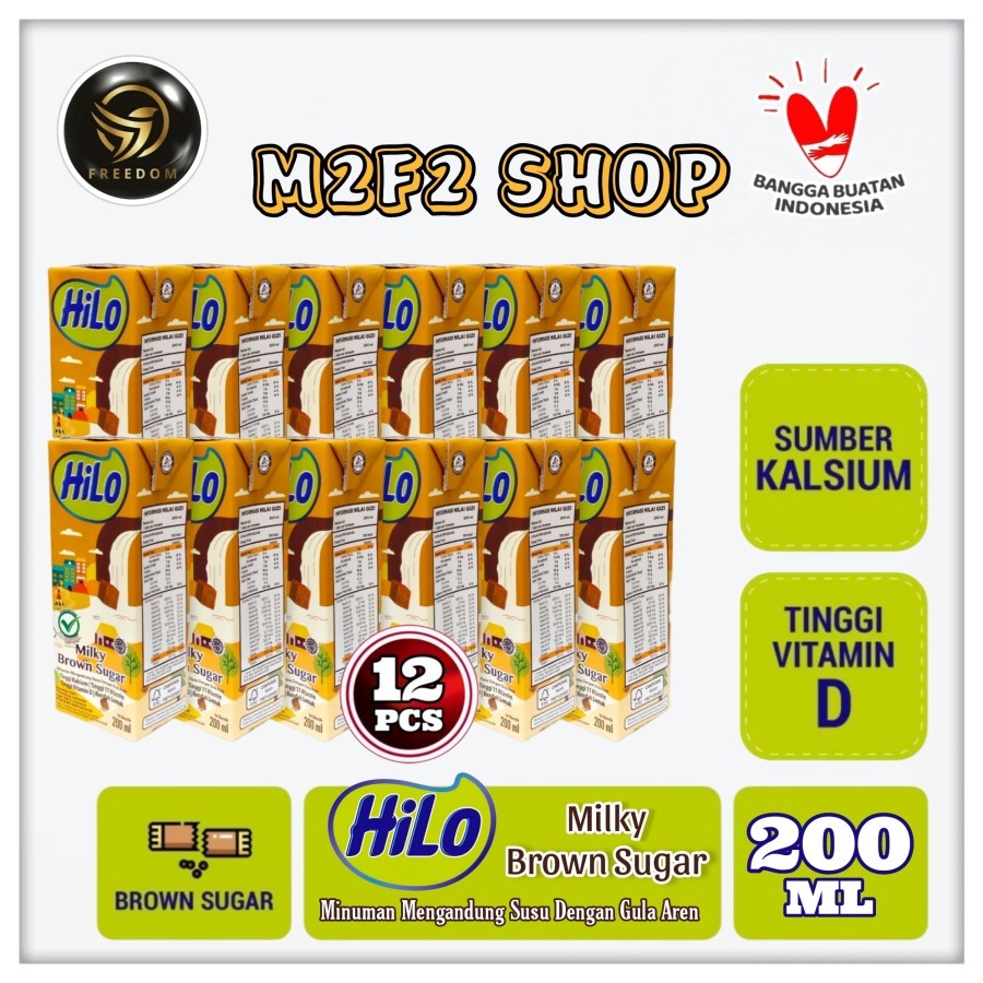 Jual Susu HiLo Milky Brown Sugar | Susu Gula Aren Kotak UHT - 200 ml ...