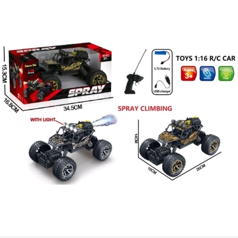 Jual mainan anak RC spray radio control 1:16 RC mobil remote control ...