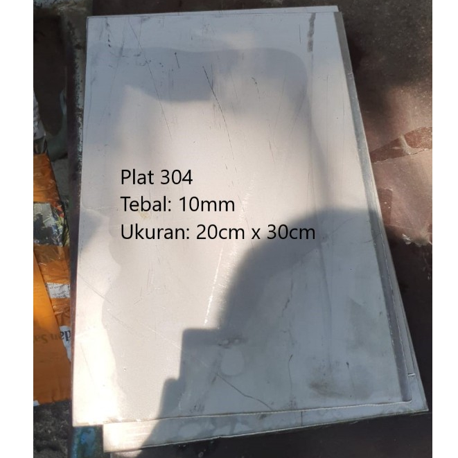 Jual Plat 304 tebal: 10mm | persegi 20cm x 30cm | custom ukuran plat ...