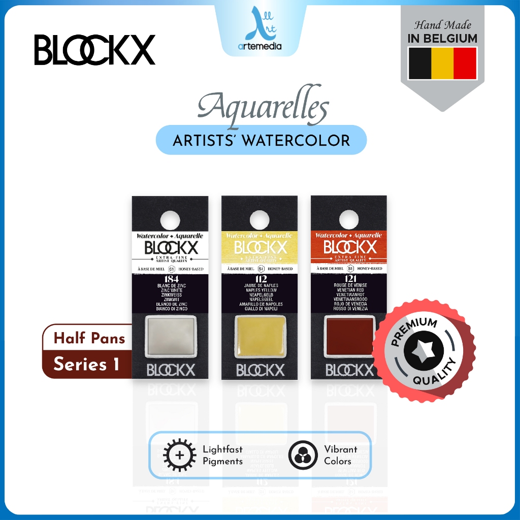 Jual Blockx Aquarelle Half Pan Series 1 Artists Watercolor Paint ...
