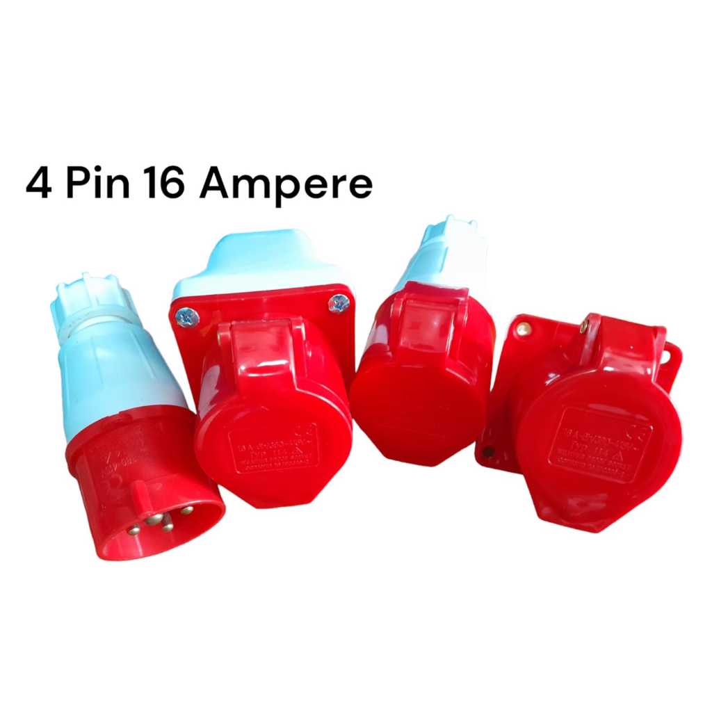 Jual Best Seller (SATU SET) (SEPASANG) 4 Pin 16 A // 4 KAKI 16 AMPERE ...