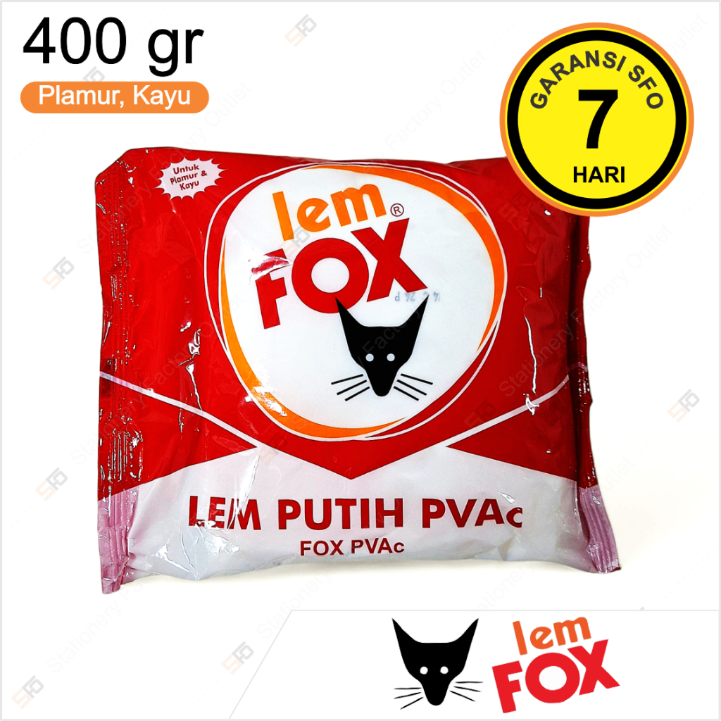 Jual Lem Putih Fox - PVAc 400gr - SFO Semarang Official | Shopee Indonesia