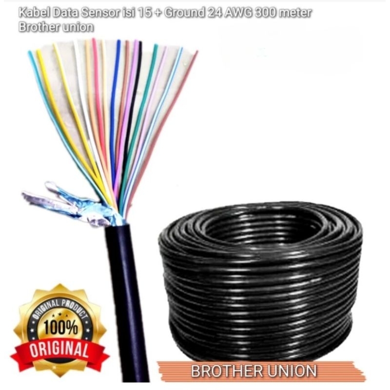 Jual Cable isi 15+1 ground 24 AWG BROTHER UNION -Meteran/ Kabel Data ...