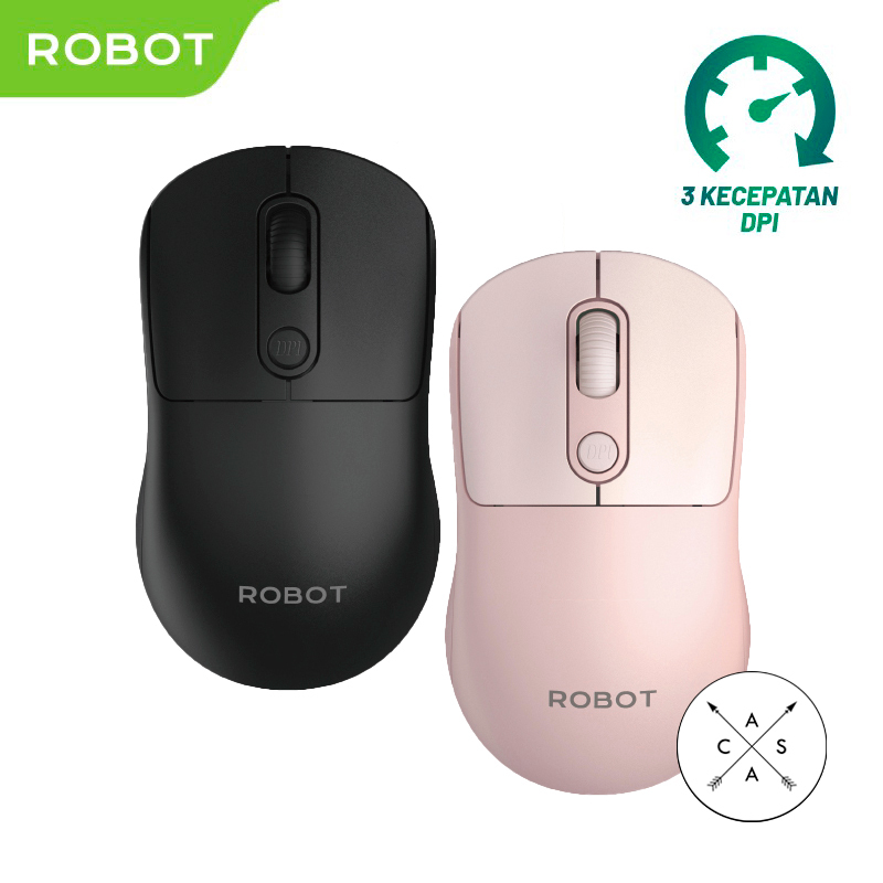 Jual Robot M207 Silent Mouse Wireless 2.4GHz Optical 1600DPI Kursor ...