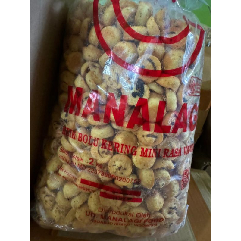 Jual Bolu Kering Mini Rasa Vanila MANALAGI 1Kilo | Shopee Indonesia