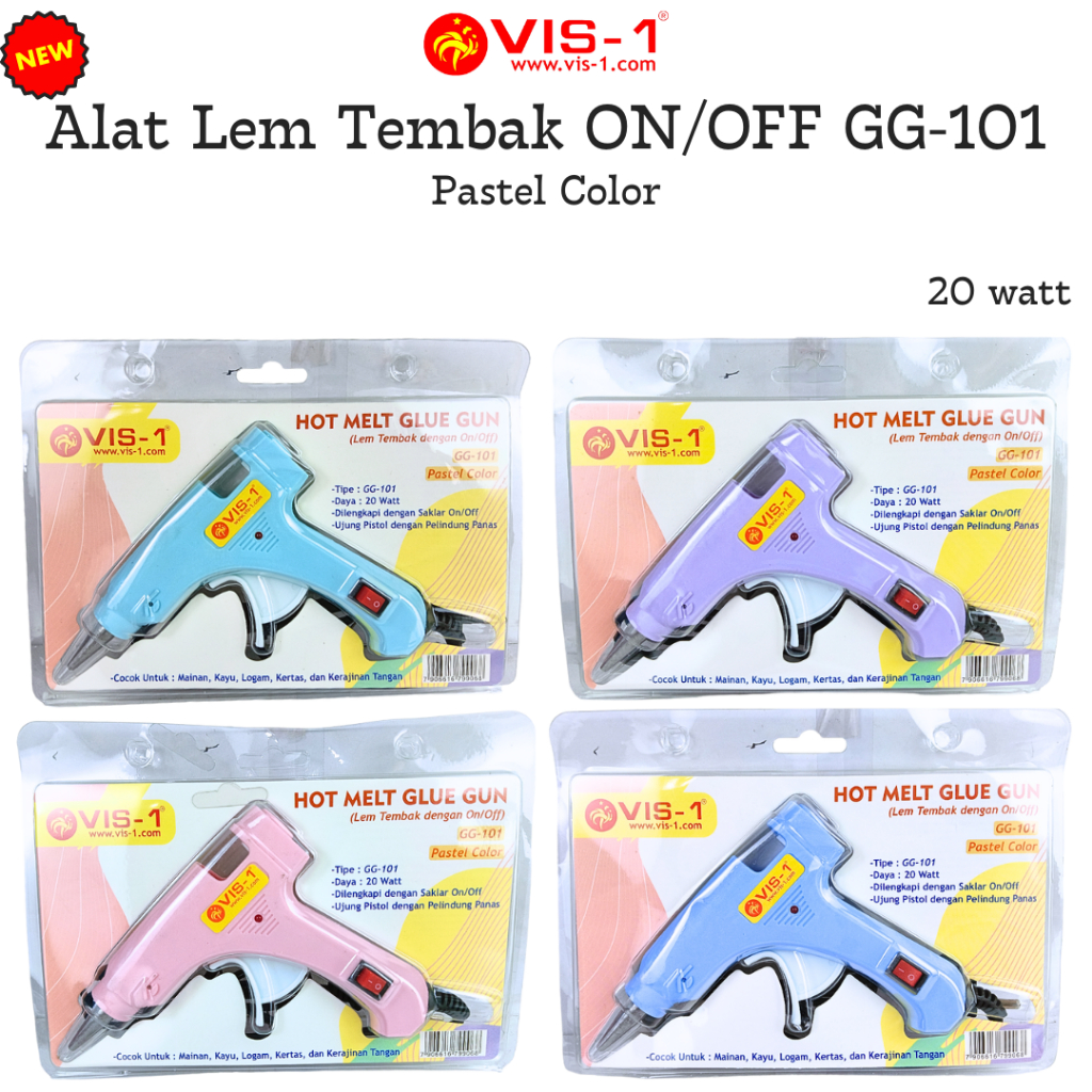 Jual VIS-1 - Alat Lem Tembak Pastel ON/OFF GG-101 / Alat Lem Tembak Serbaguna / Daya 20watt ...