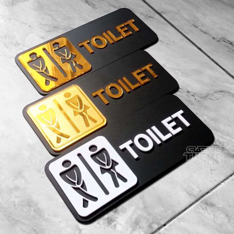 Jual Papan Sign Toilet Acrilik Timbul | Shopee Indonesia