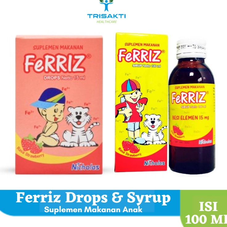 Jual FERRIZ DROP 15 ML SIRUP 1 ML SUPLEMEN BAYI DAN ANAK MULTI VITAMIN ZAT BESI | Shopee Indonesia