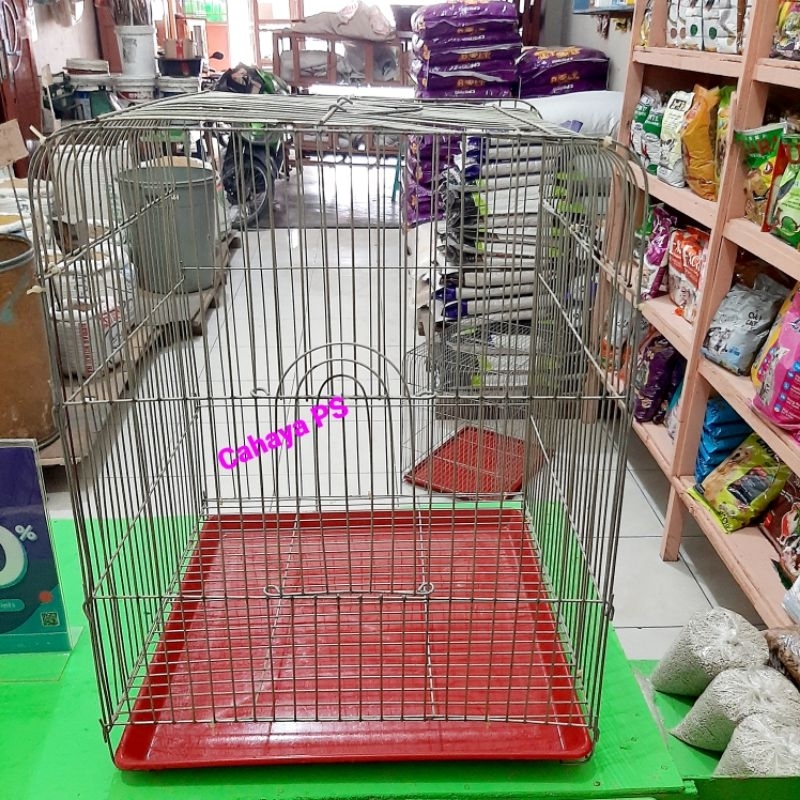 Jual Sangkar Besi Lokal Size S (ukuran 37×37 cm) + Talam | Shopee Indonesia