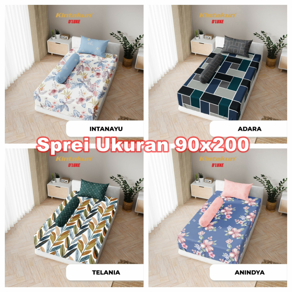 Jual Kintakun Dluxe Sprei Single Ukuran 90x200 | Shopee Indonesia