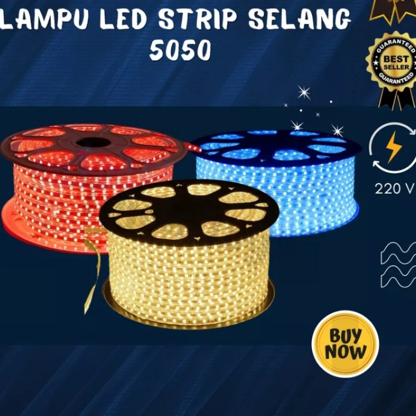 Jual LAMPU LED STRIP SELANG SMD 5050 100M MODEL JEPIT ( free soket 5pcs ...